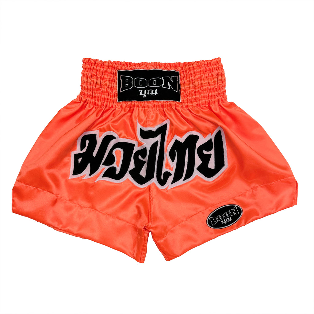 MT02O Muay Thai Shorts ORANGE CLASSIC – BOON Sport