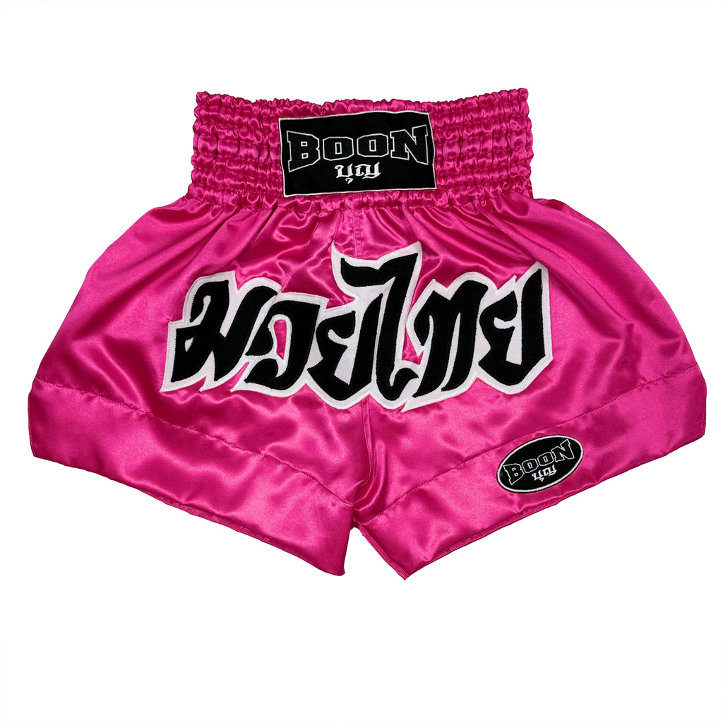 MT02PK Muay Thai Shorts PINK CLASSIC – BOON Sport