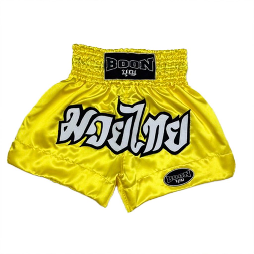 MT02Y Muay Thai Shorts YELLOW CLASSIC – BOON Sport
